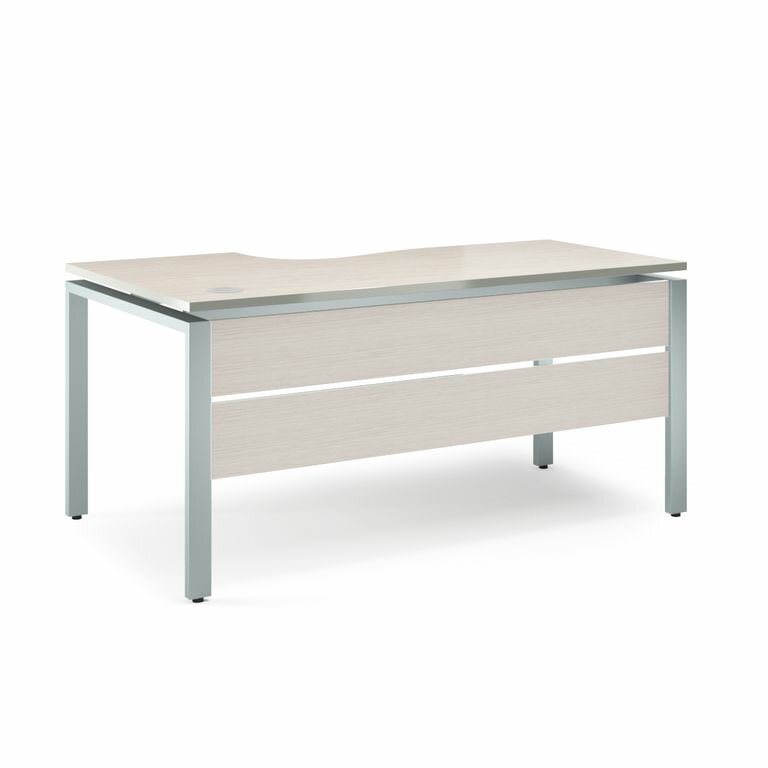 Стол эргономичный с царгой левый Вита Металл/Vita Metal V-1.6.2M-L Сосна Карелия 1600*900*750