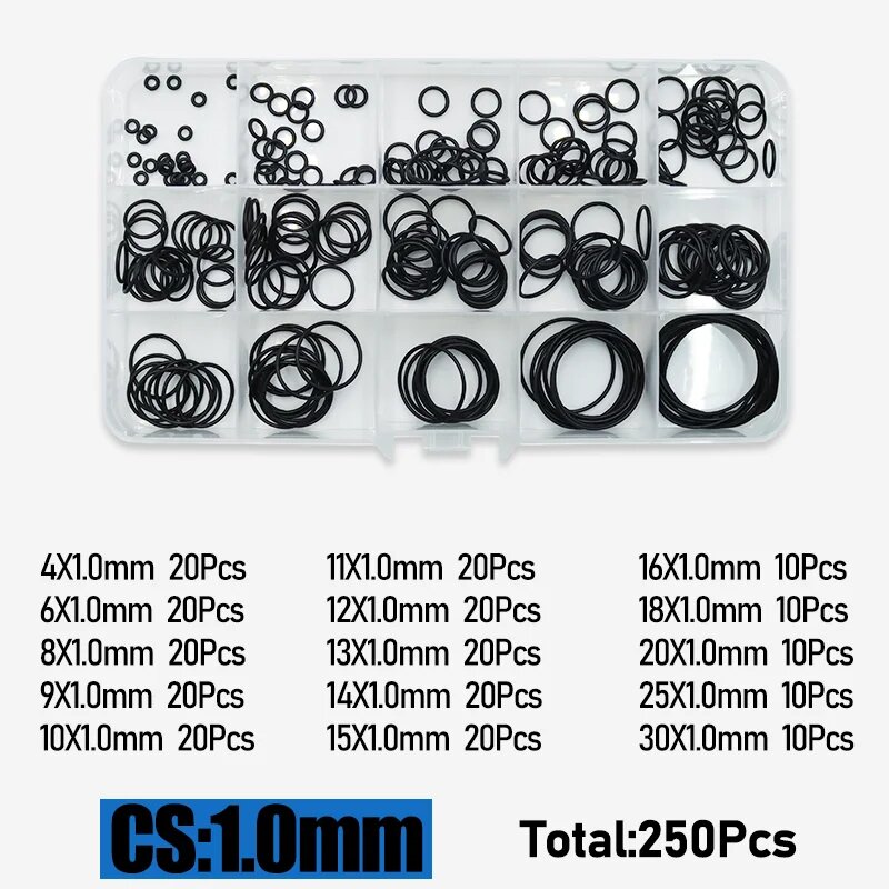 Комплект уплотнительных колец из нитрила CS 1.0 Oring Kit 1.0mm