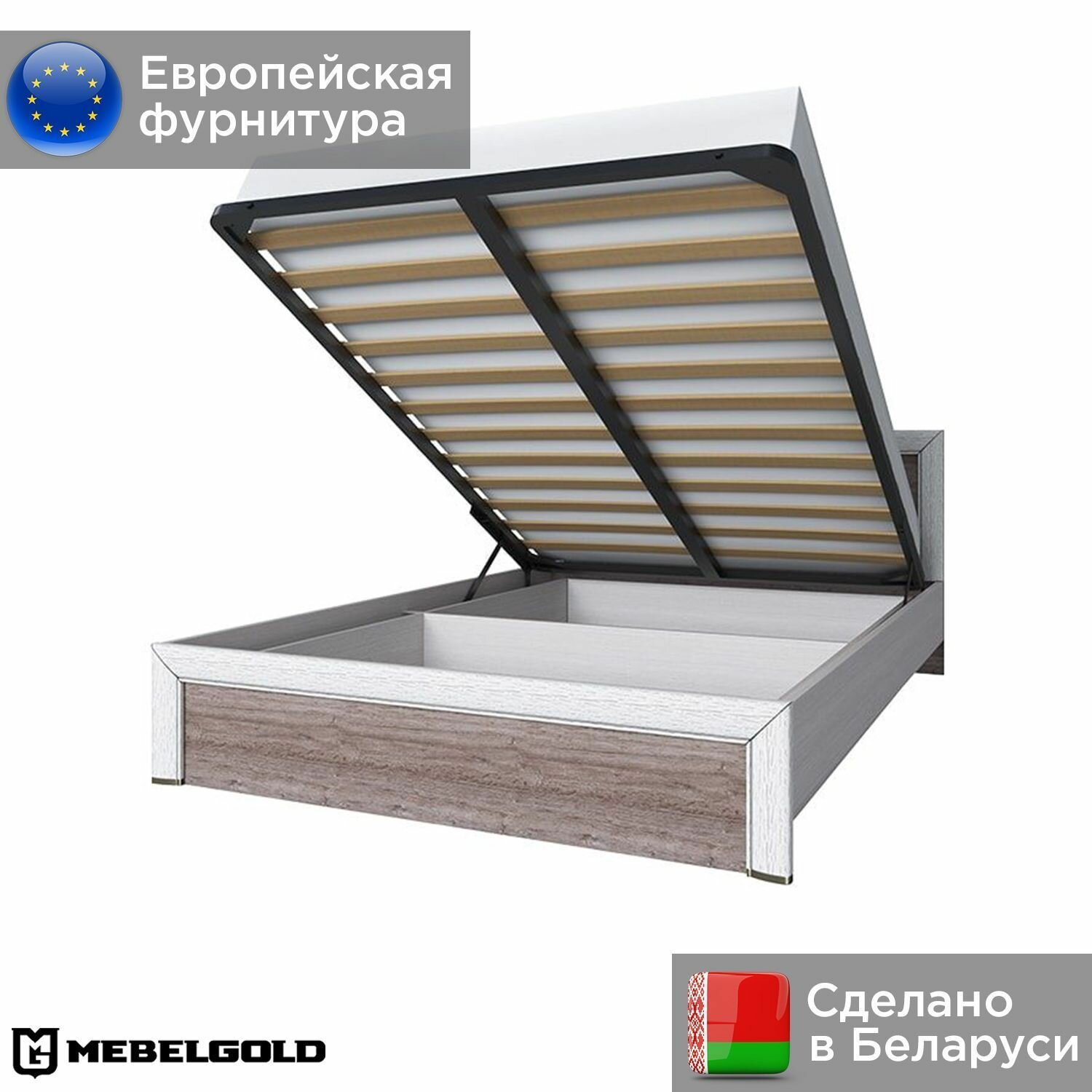 Оливия / Olivia Полутороспальная кровать 140 с подъемным механизмом МебельГолд