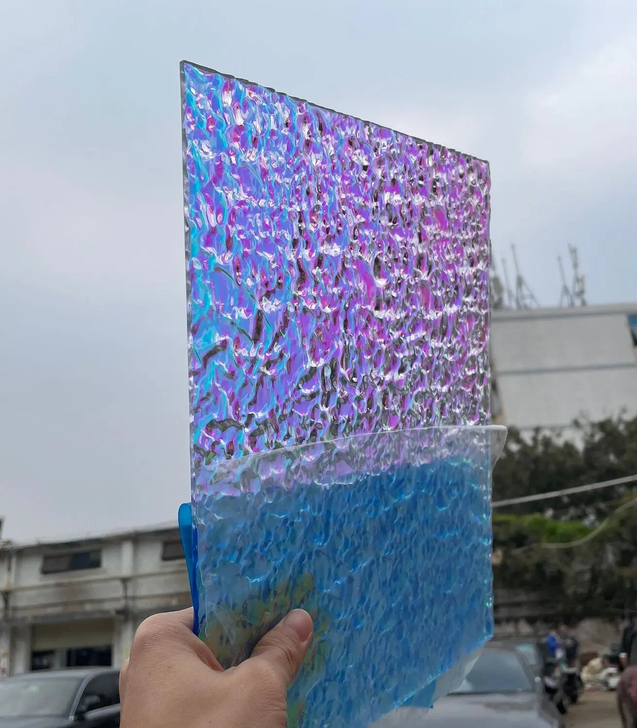 Радужная акриловая панель из оргстекла 100x100mm