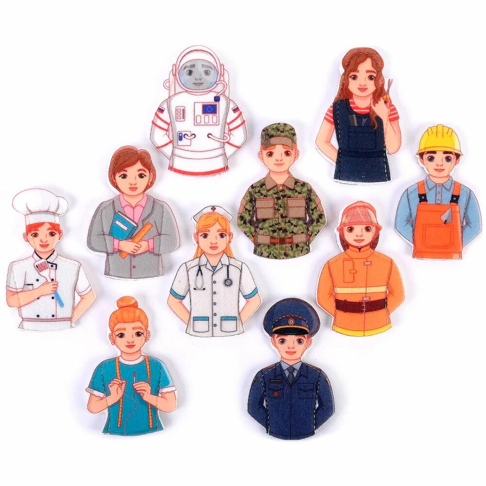 Кукольный театр Lip Пальчиковый, Профессии, фетр, возраст от 2 лет LIP1387