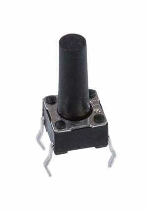 KAN0621-1301B010, кнопка тактовая 6х6 h=13мм (=0613GHIM-130G-G) (50 шт.)
