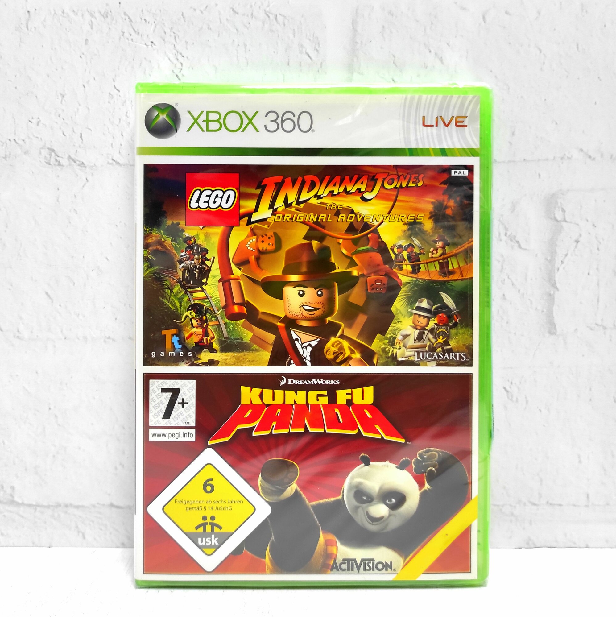 LEGO Indiana Jones & Kung Fu Panda Английский язык Видеоигра на диске Xbox 360. Товар уцененный