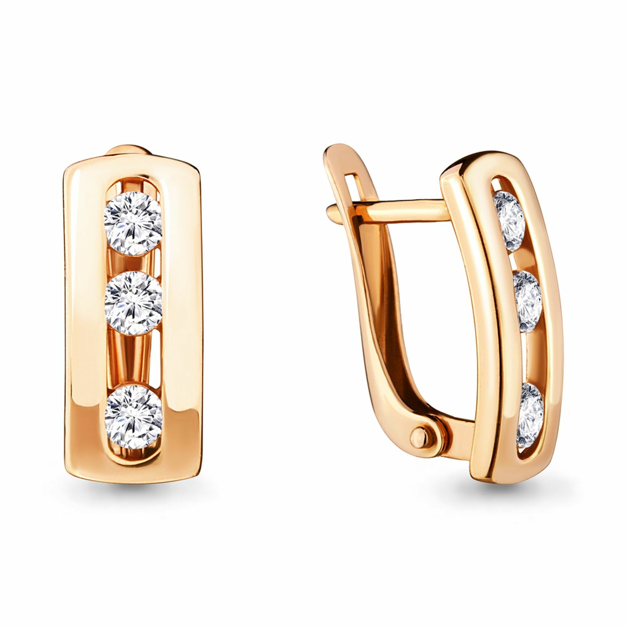 Серьги, серебро, 925 проба, золочение