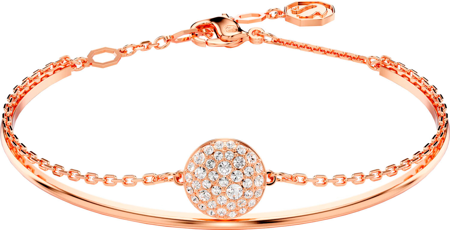 Жесткий браслет, кристаллы Swarovski