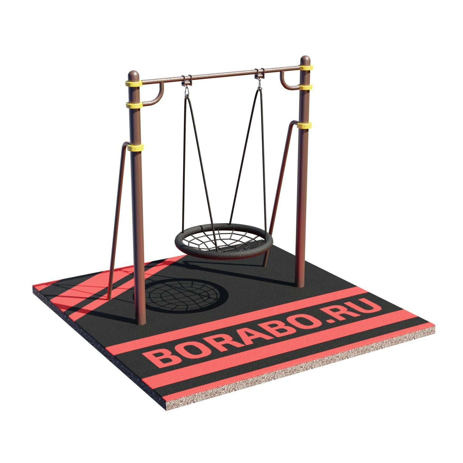 Качели "гнездо" на упорах уличные, дачные, садовые BW-123