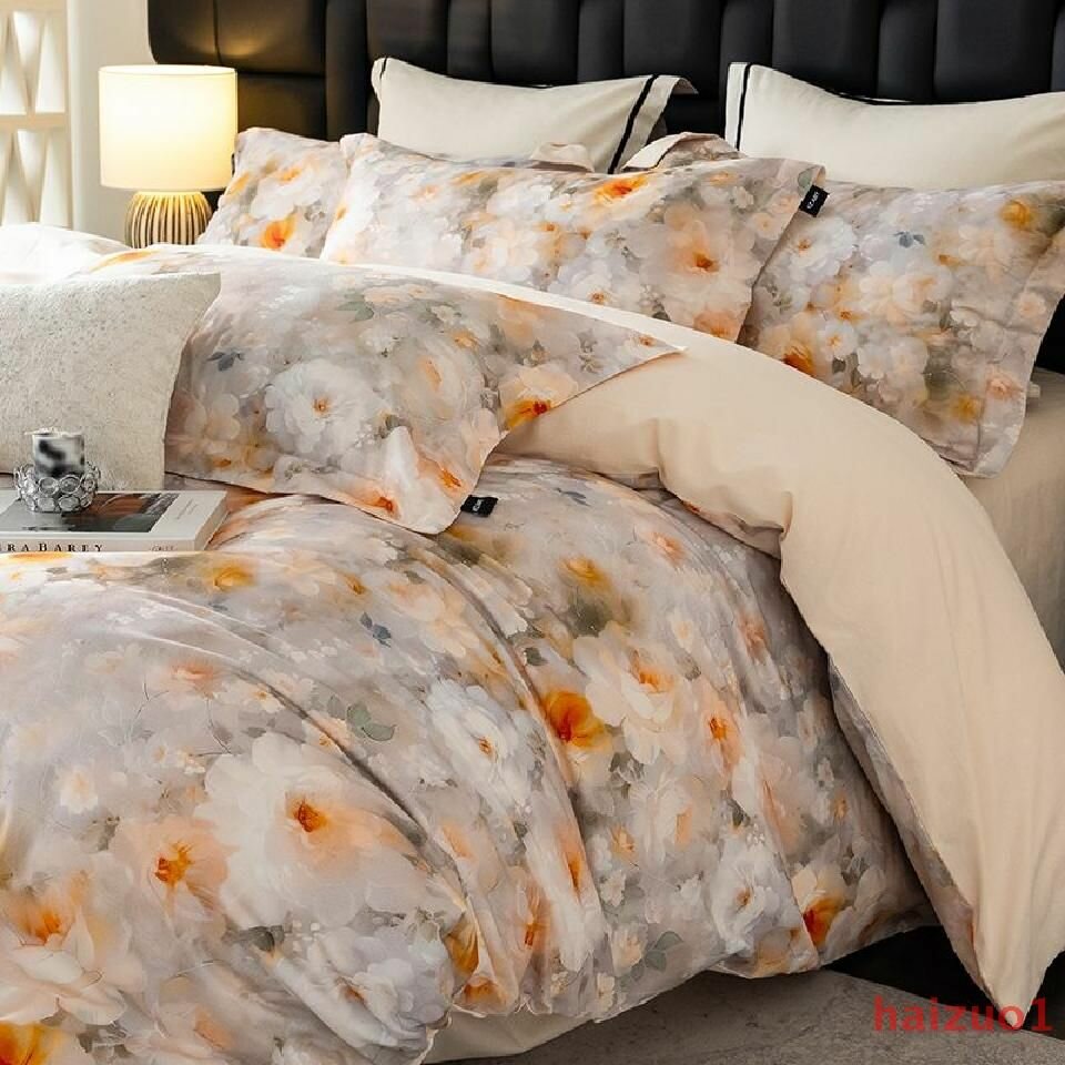 Наборы постельных принадлежностей, цельный хлопок, двойной, шлифовальный, французский