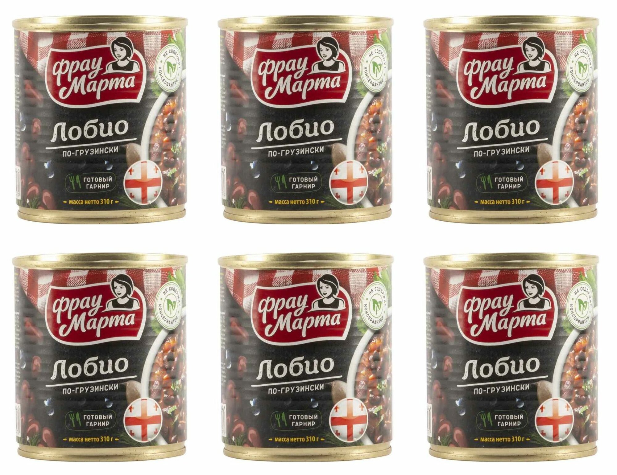 Фрау Марта Фасоль лобио, 310 г, 6 уп