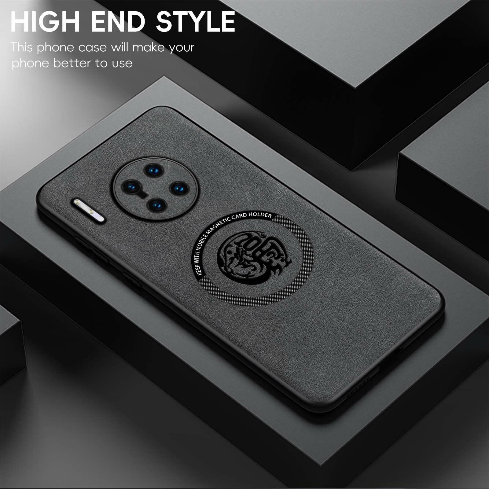Чехол для смартфона Huawei Mate 30 Pro (Хуавей Мате 30 Про) Роскошная кожа magsafe противоударный , Защита от падения, Корпус мобильного телефона с защитой камеры