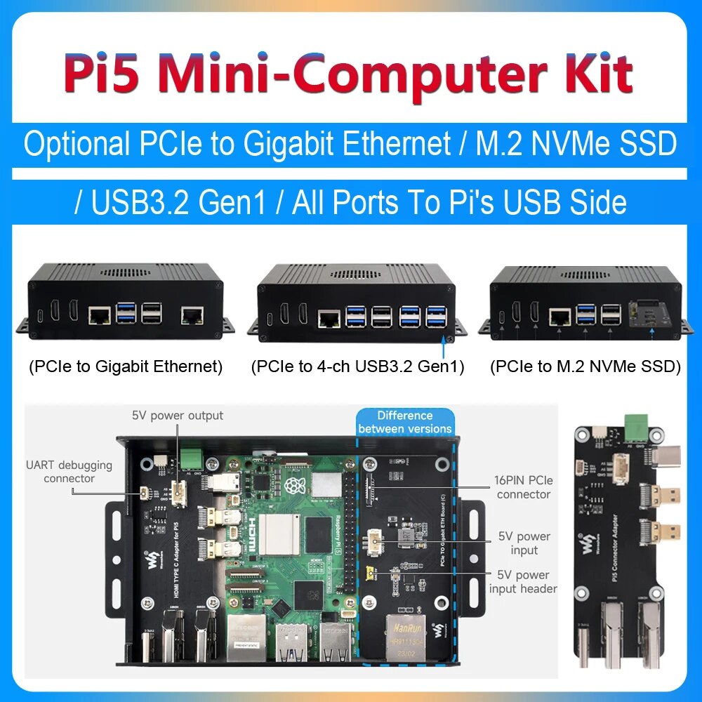 Корпус Raspberry Pi с Gigabit Ethernet KIT-A — фото 1
