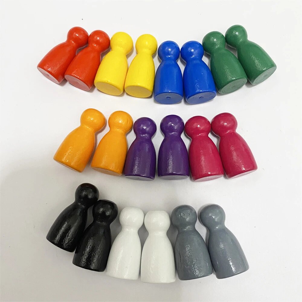 Фигурки игровые деревянные, 20 шт, Mix 10 colors