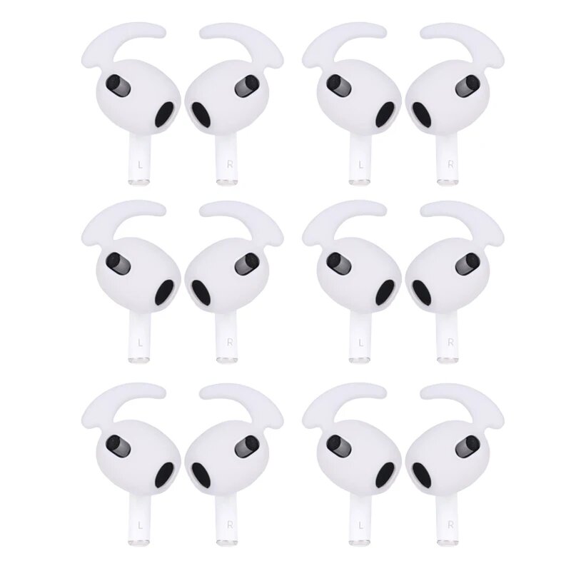 Силиконовые амбушюры для AirPods 3 BAPPSUS White 6Pair