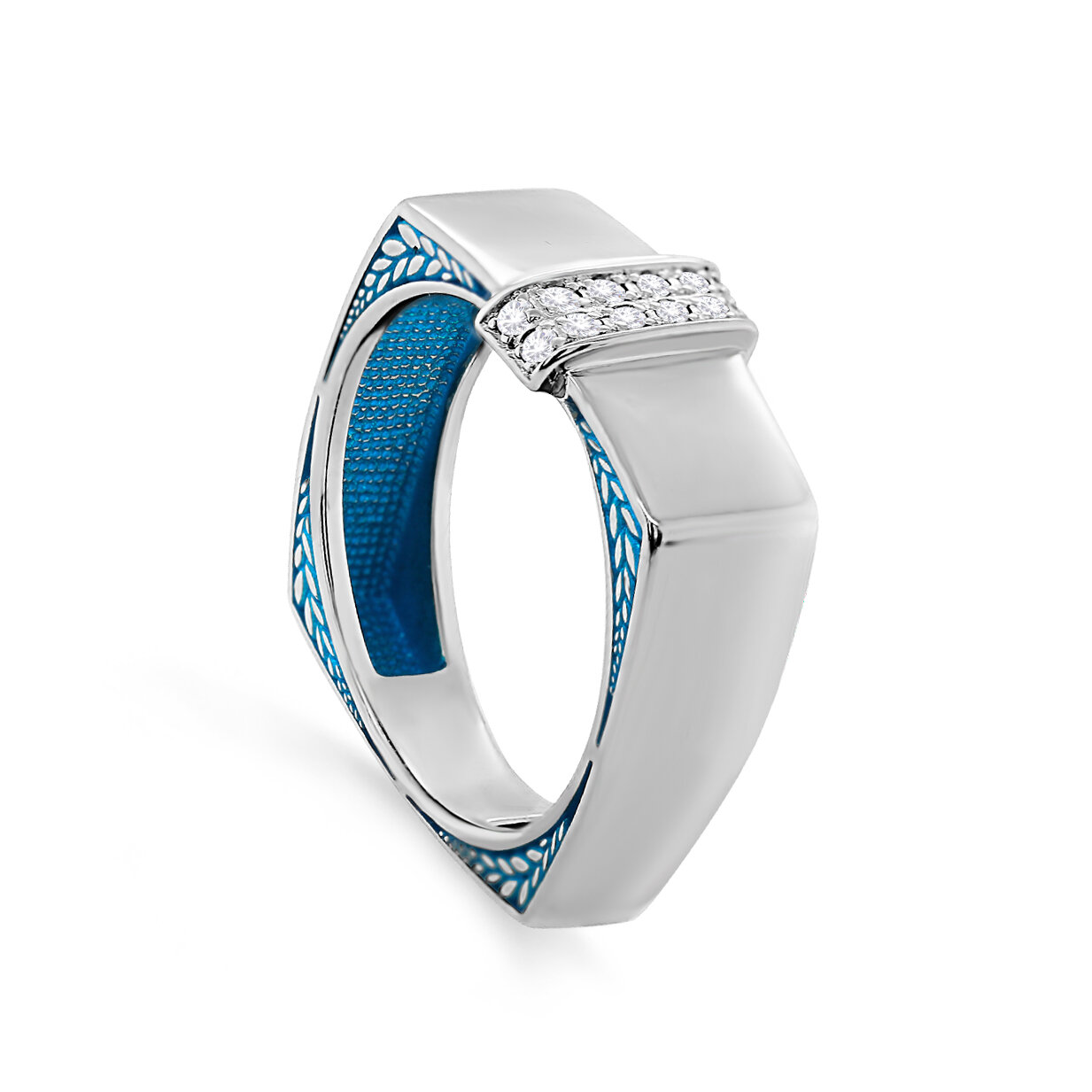 Кольцо, серебро, 925 проба, фианит