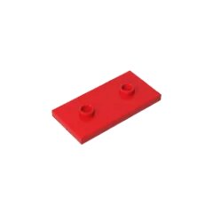 Красная деталь Gobricks 2x4 с пазами (010)