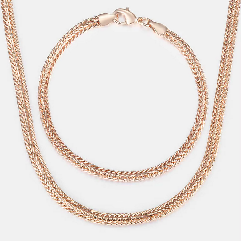 Комплект бижутерии: браслет, цепь