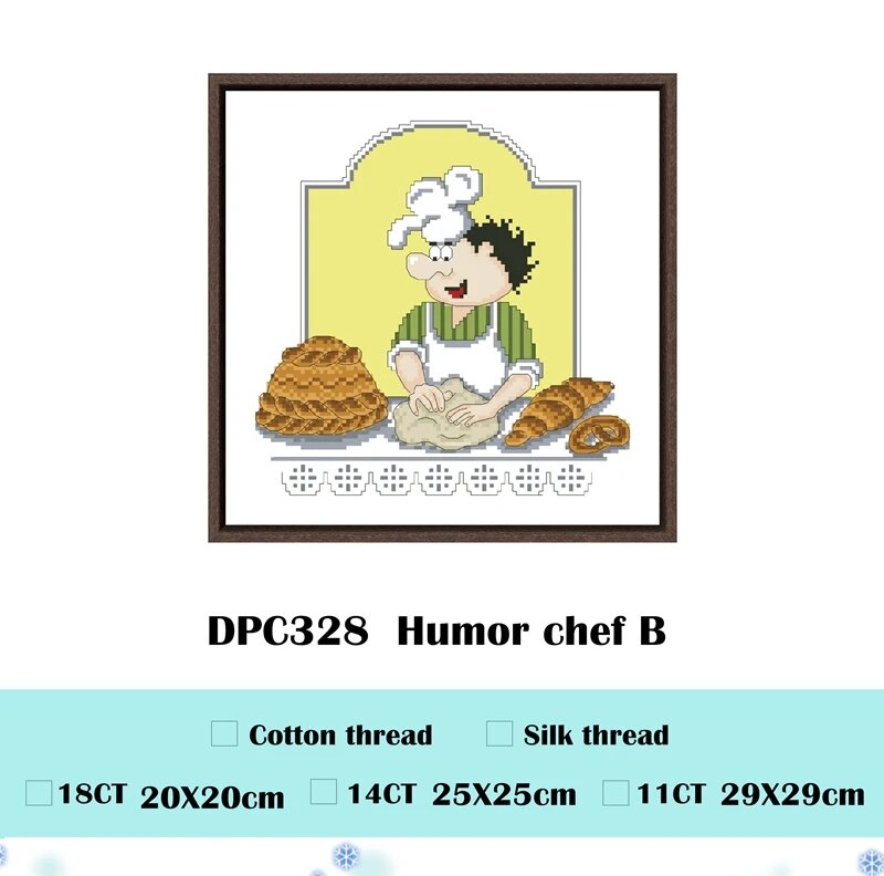 Набор для вышивки крестом "Юмор шеф-повар" Dreampattern Cotton thread, Humor chef B, 14ct unprint canvas