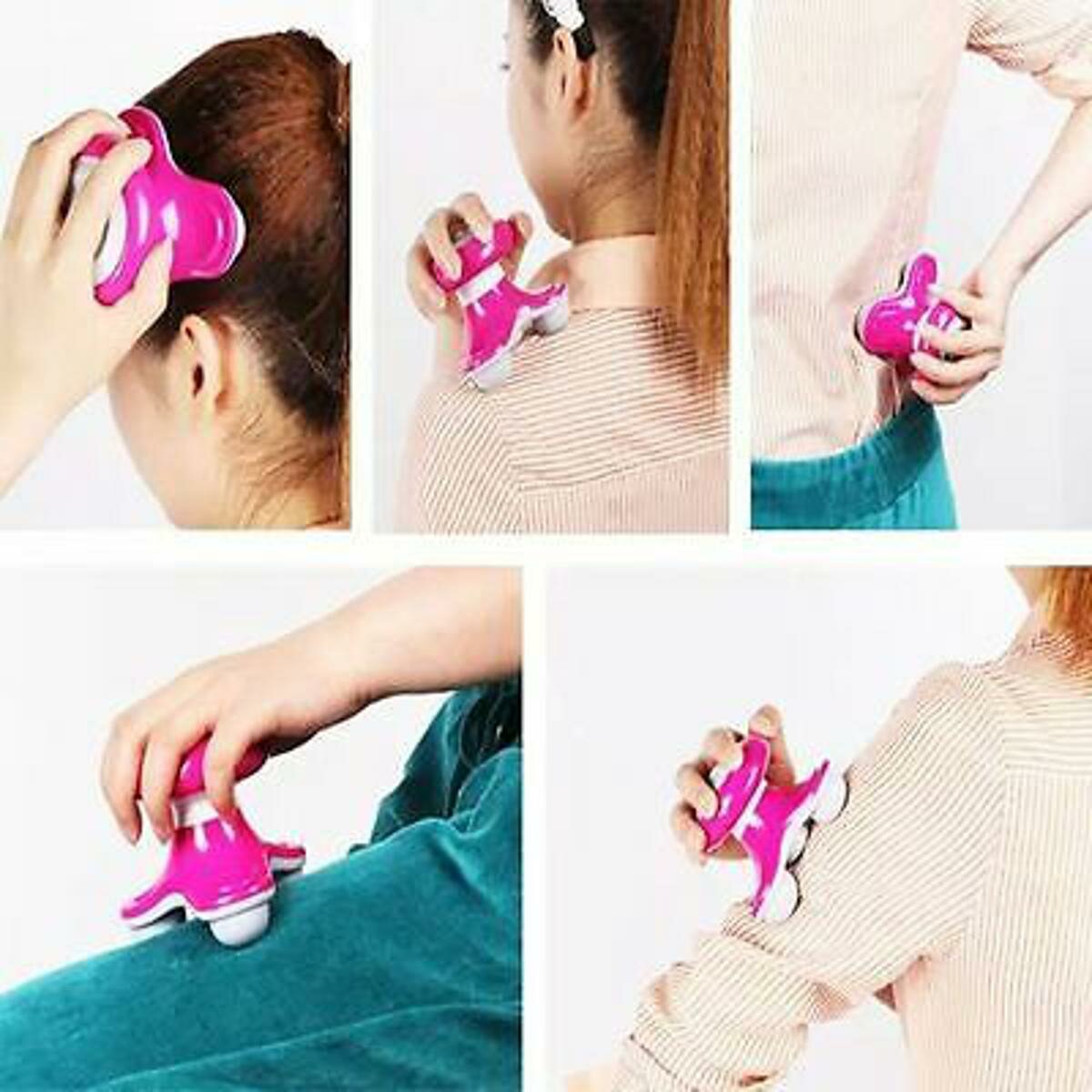 Электрический массажер для тела, портативный мини-массажер для всего тела, портативный треугольный вибрационный электрический массажер с ручкой, кабель USB