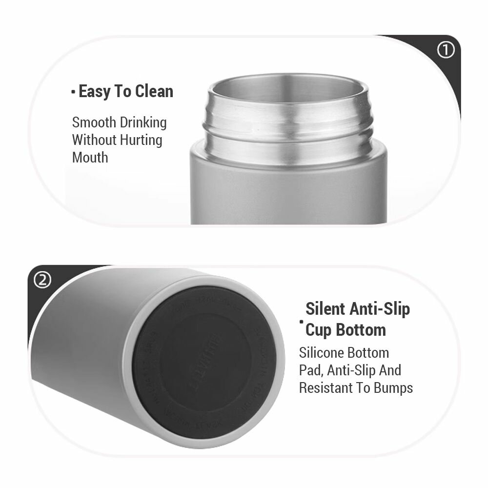 Титановый термос с двойными стенками, 450 мл, кристаллический узор