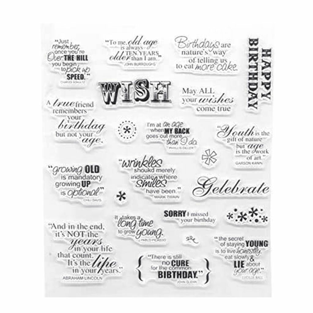 Штамп декоративный, Прозрачная силиконовая печать, пожелание wish