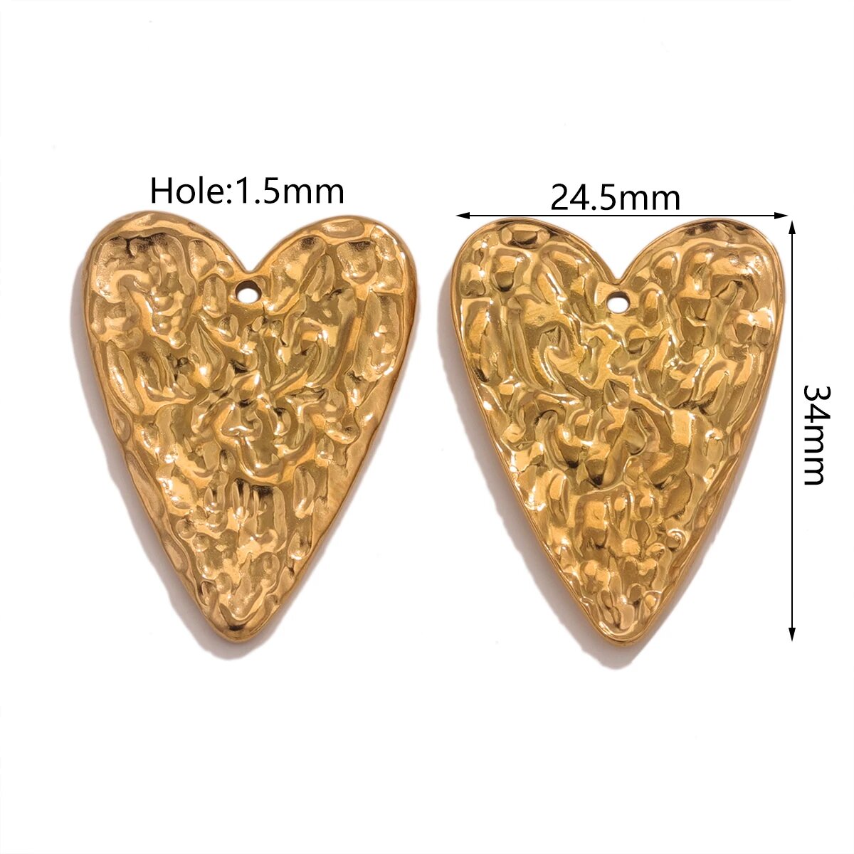 Подвеска сердце, 34 мм, цвет HEART1 G