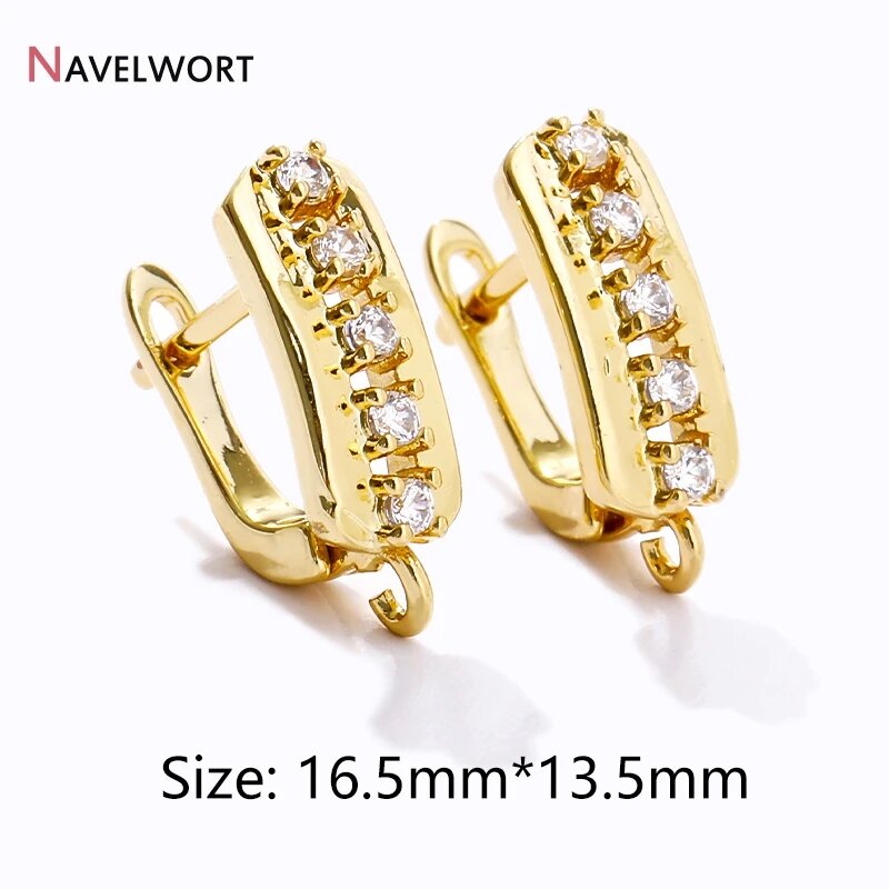Крючки для сережек NAVELWORT золотые 1 Pair, 18K Gold Plated