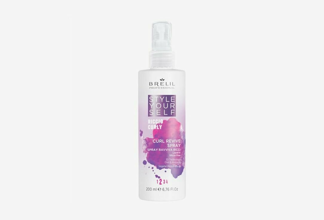 Несмываемый спрей для восстановления локонов волос BRELIL curls revive spray 200 мл