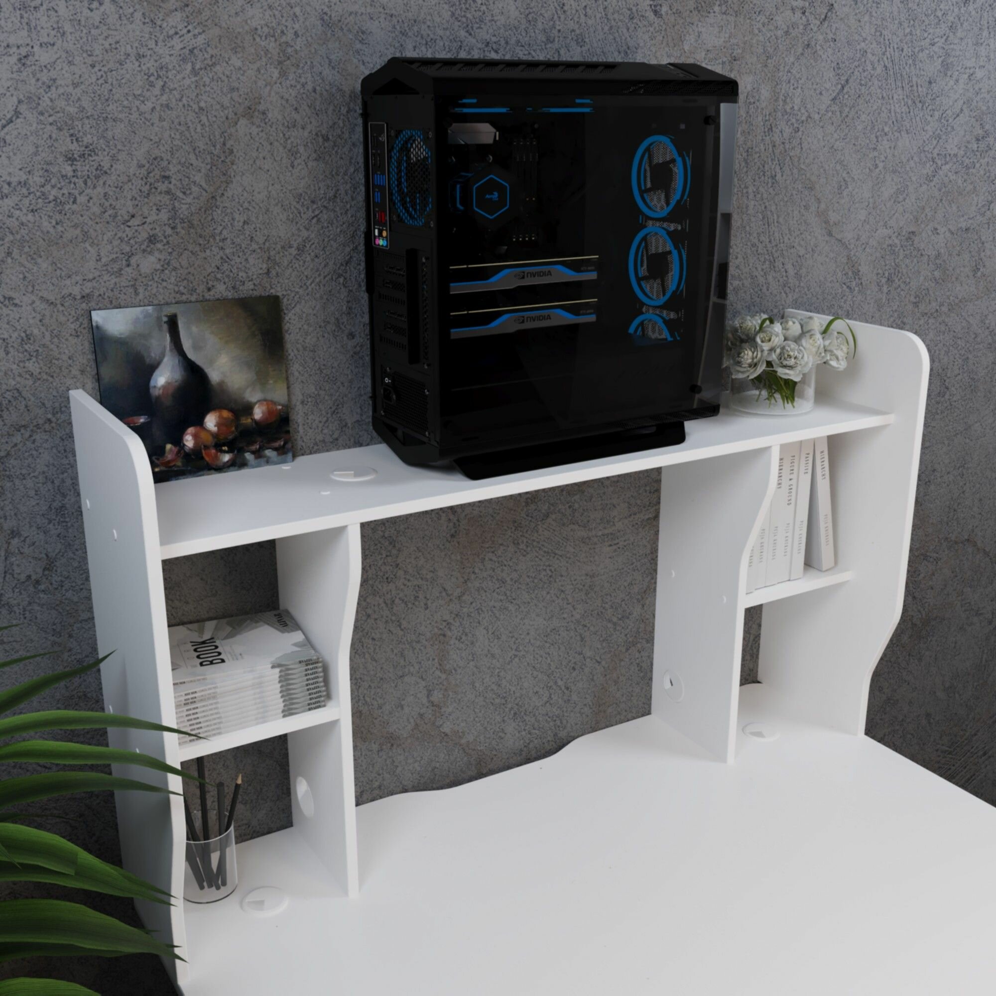 Большая полка 100 см для компьютерного стола