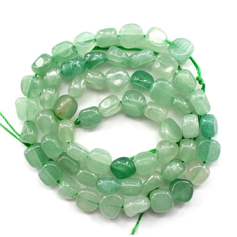 Бусины из камня ZHUOHONG 6-8 мм Изумрудный, Green Aventurine