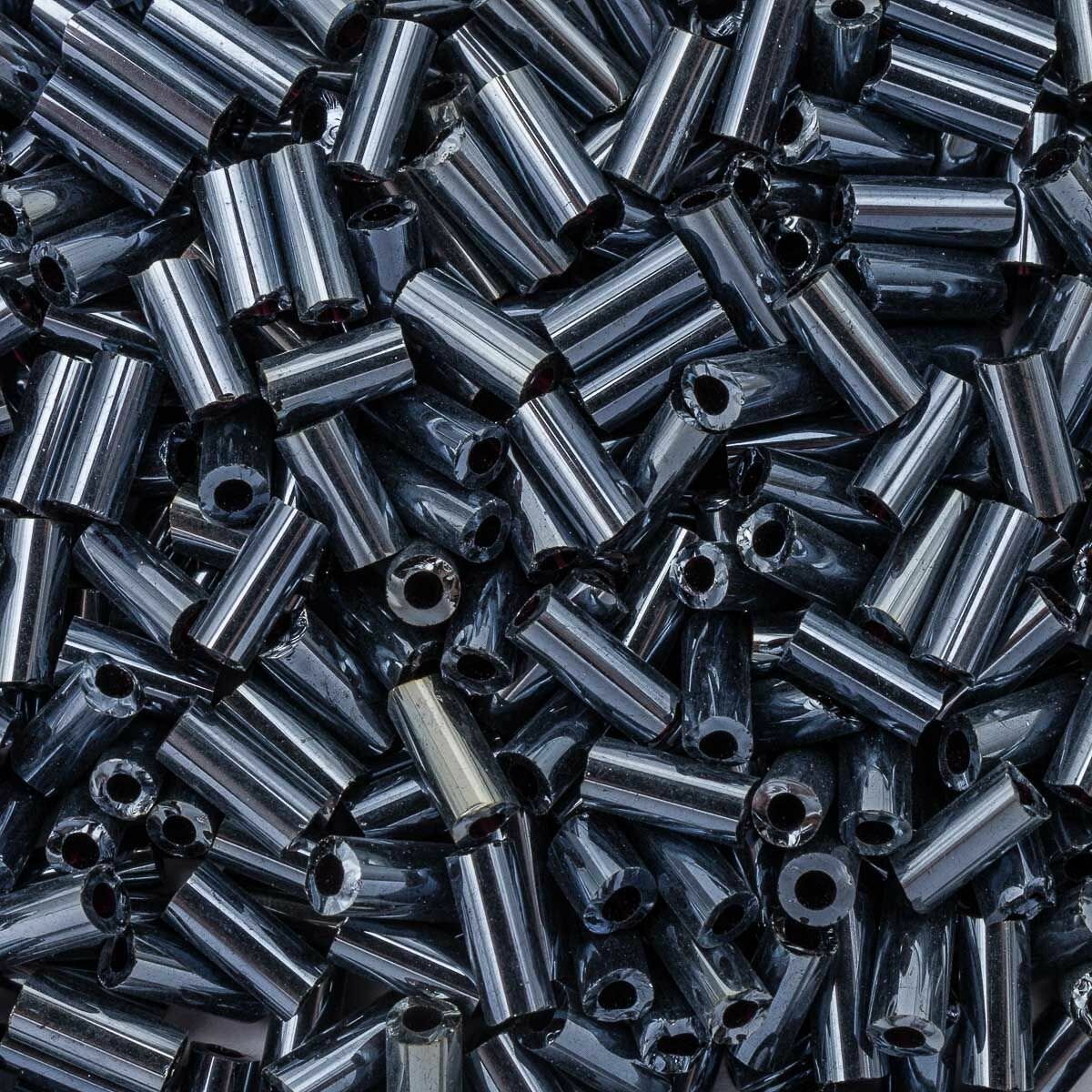 Стеклярус Astra&Craft 5мм, 15г, круглое отверстие (573 серый, эффект камня), 10 упак