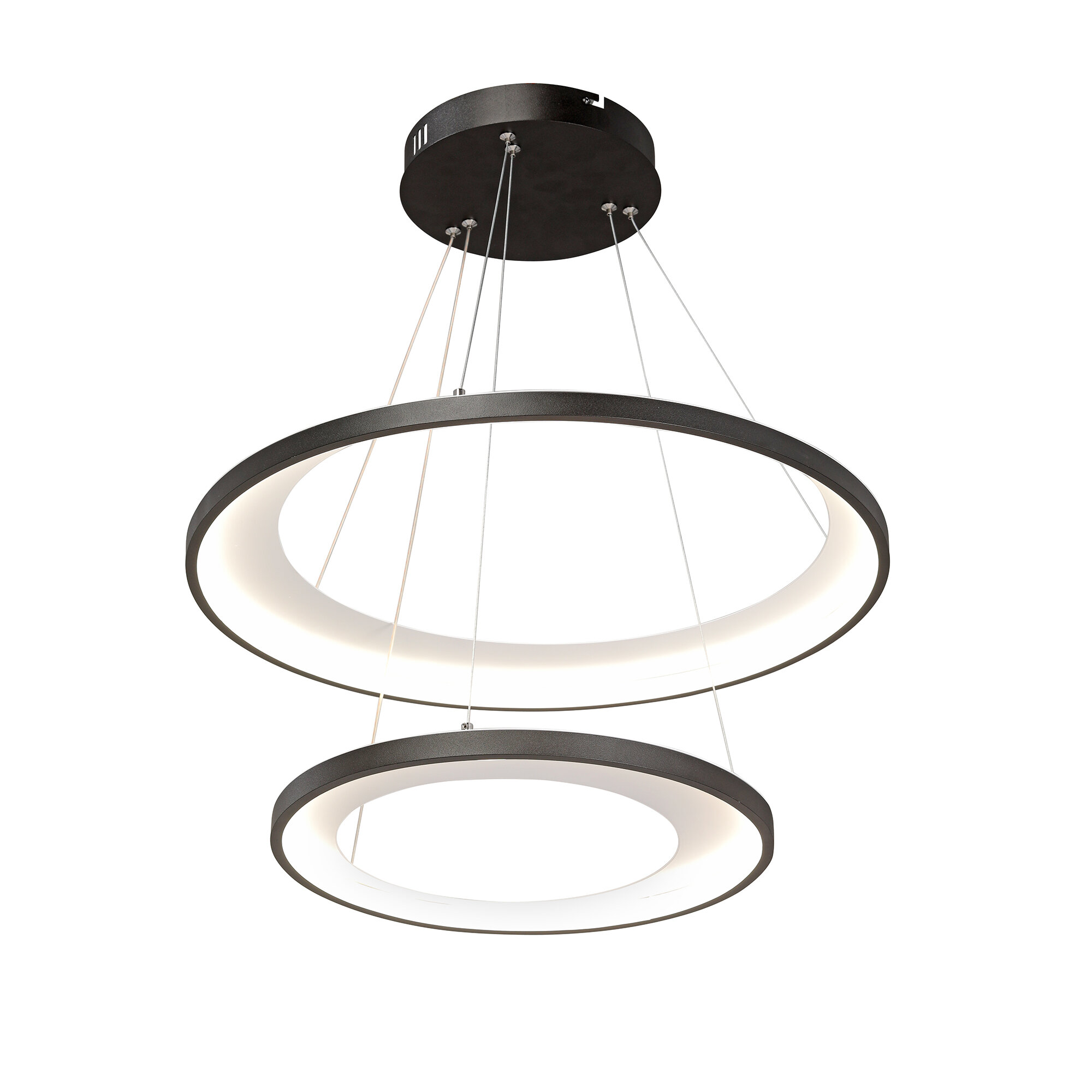 Люстра Vitaluce V2695-1/2S, 50W, LED, 3900-4200K, черный матовый цвет %распродажа!%