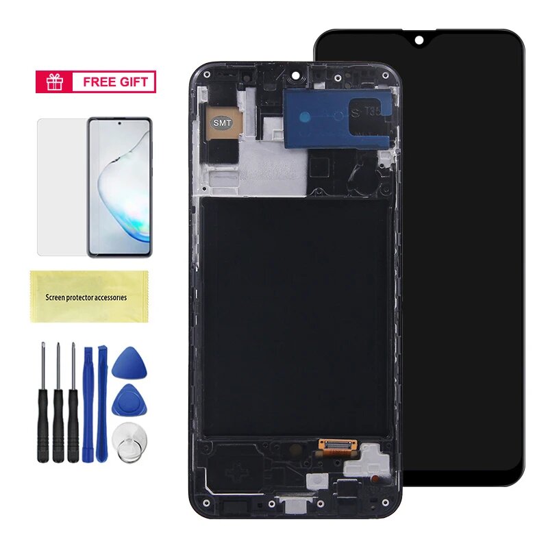 Дисплей в сборе Samsung Galaxy A30s A307 Black With Frame