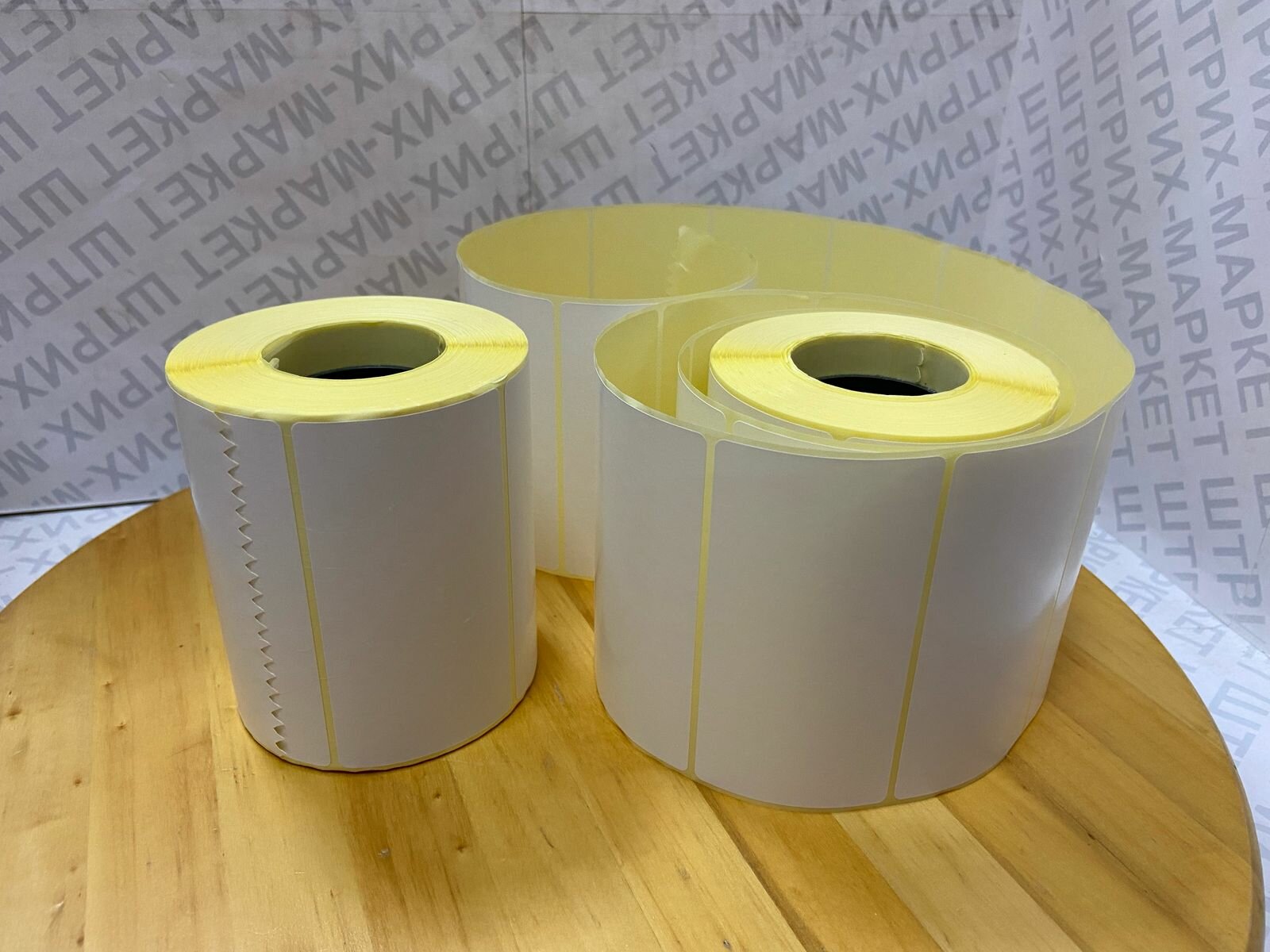 Термотрансферные этикетки 100х50 (700, d40) полуглянец 2 шт в комплекте