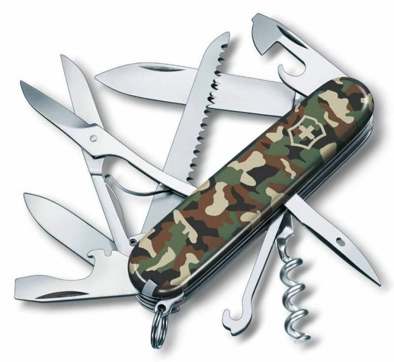 Нож перочинный Victorinox Huntsman (1.3713.94) 91 мм, 15 функций, камуфляж , картонная коробка