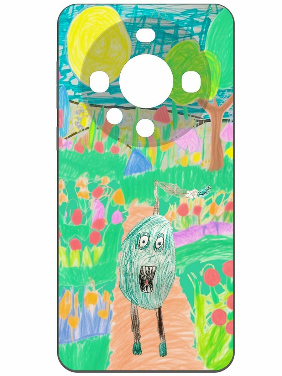 Чехол-накладка Krutoff Soft Case Монстрогруш для Huawei Mate 60 черный