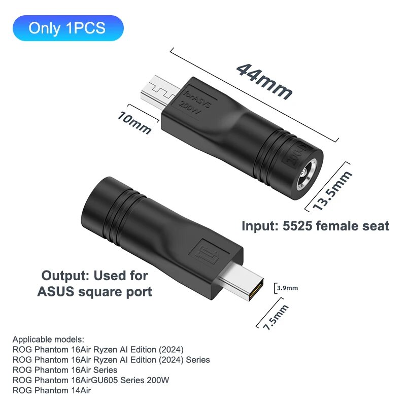 SD&HI Адаптер питания 200 Вт для ноутбука Asus ROG 16 14 Air A5