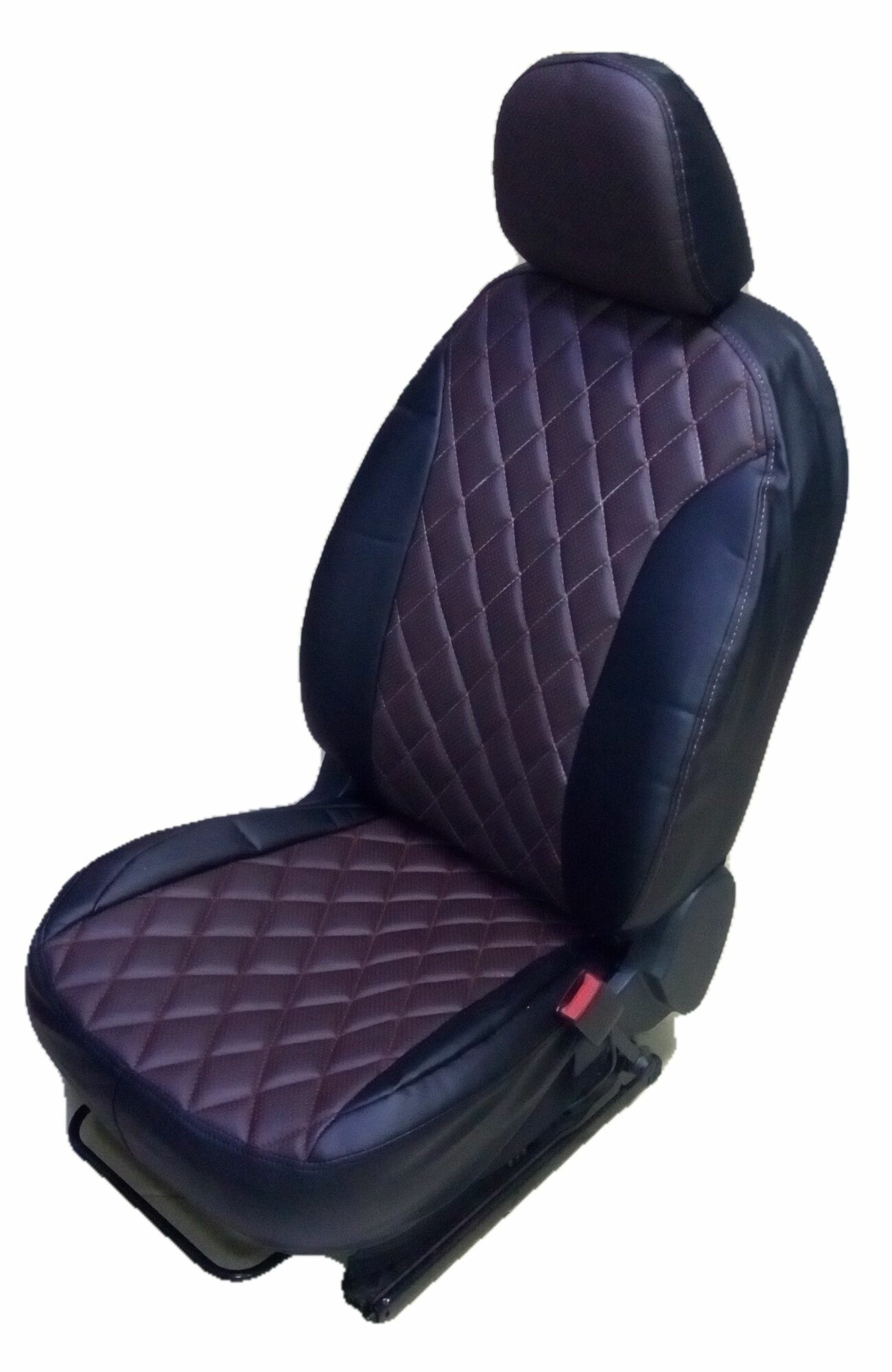 Чехлы на сиденья Dinas Ромб VW Polo (2010-2020) 2 \3, седан, черный-коричневый