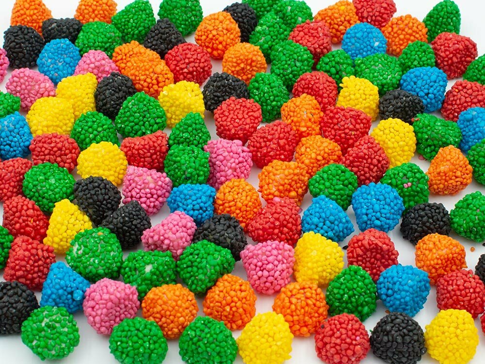 Жевательный мармелад HALAL Хрустящие астероиды "Ягоды в обсыпке кислые" 1кг /BURMAR