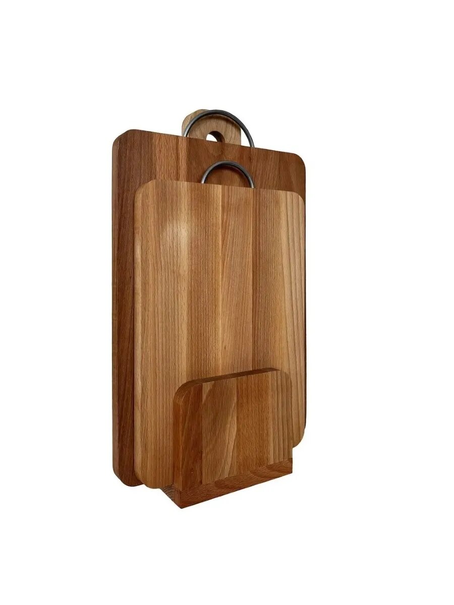 Набор разделочных досок Хозяюшка, бук, 35 см x 24.5 см, 2 шт, коричневые