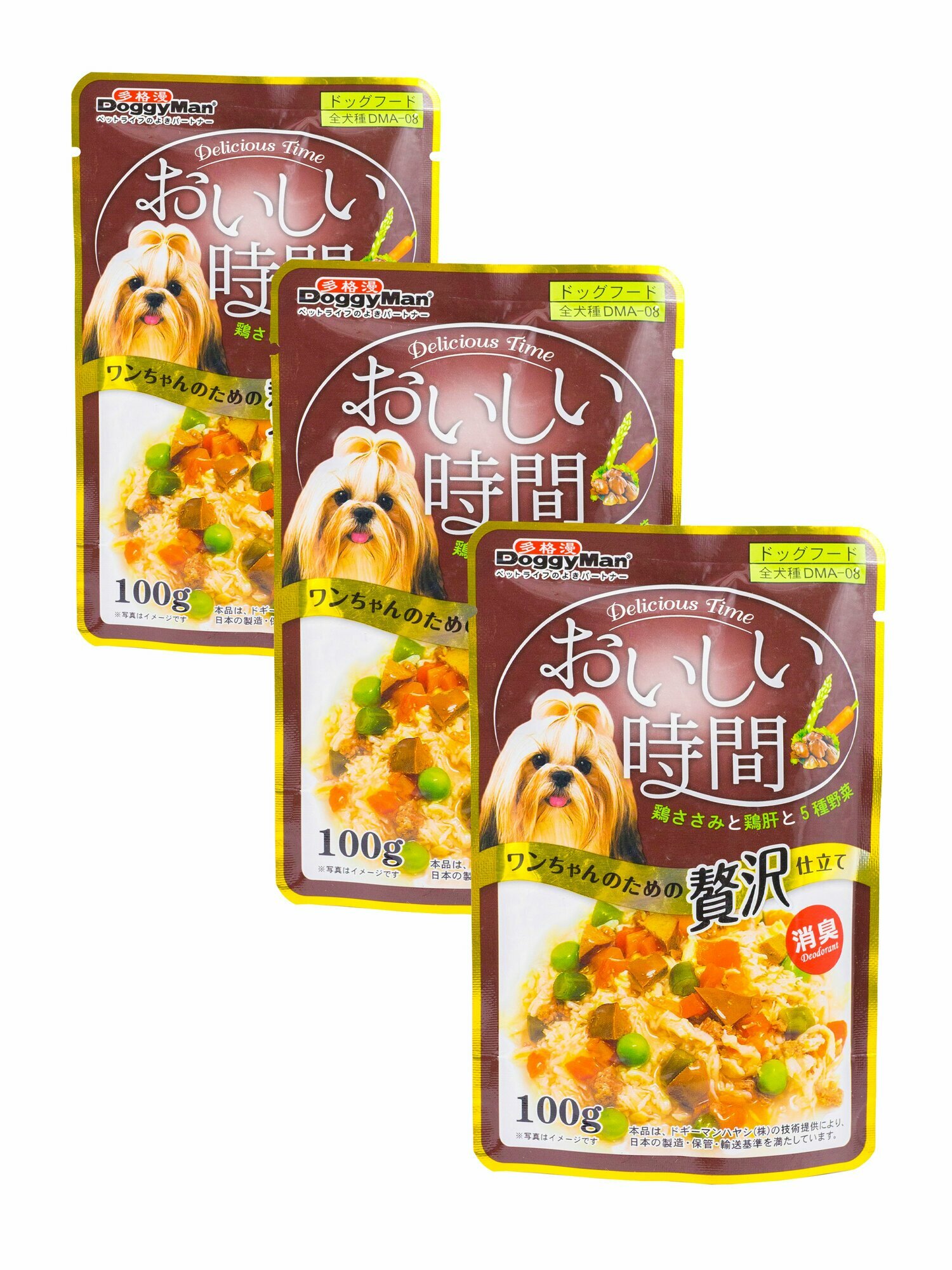 Корм для собак влажный Japan Premium Pet Аппетитное рагу с печенью и овощами 3 уп х 100 г