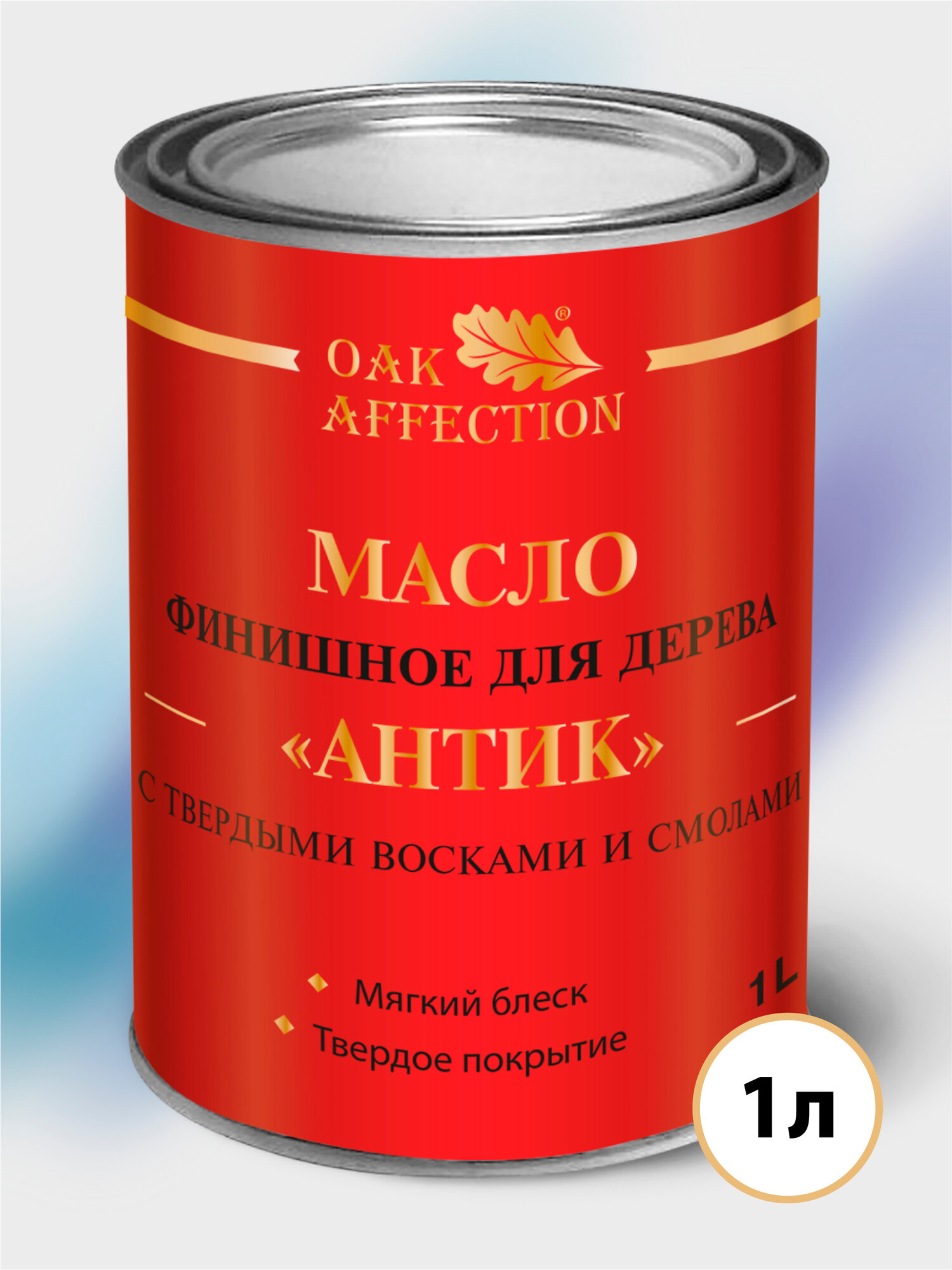 Масло для дерева OAK AFFECTION, финишное, 1 л, для внутренних работ, морозостойкое, защита от УФ