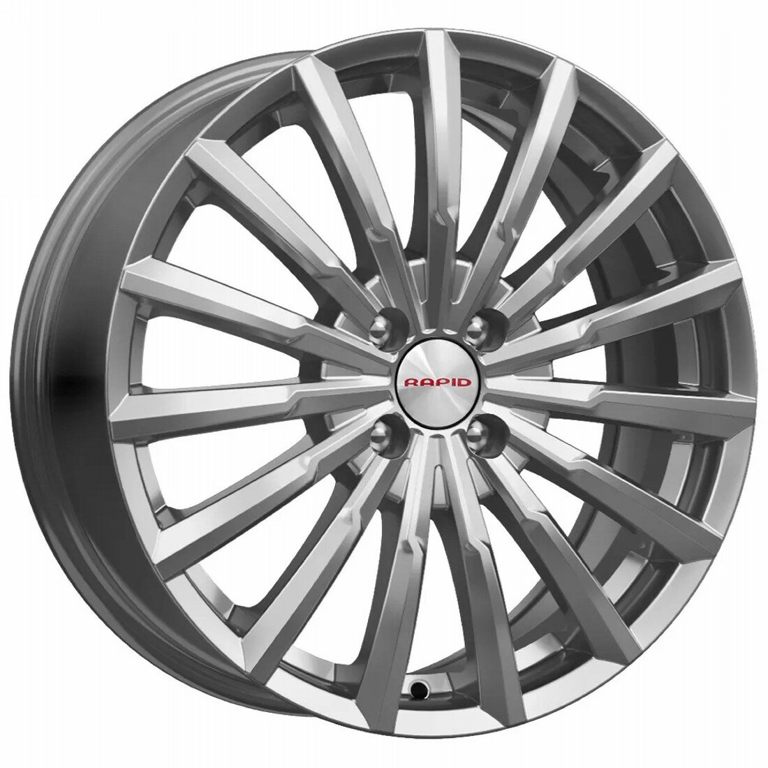 Колесный диск КиК Акцент (КС641) 7x17 4x100 ET41 60,1 Дарк платинум