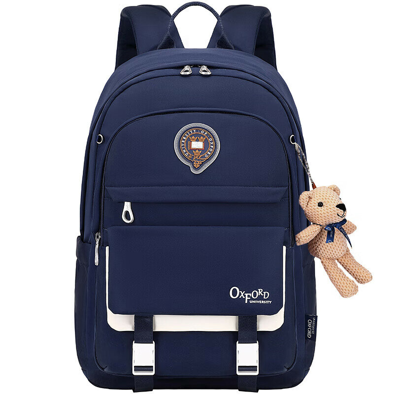 University of Oxford Backpack for Men And Women, Primary And Secondary School Students, Middle And High School Students, Lightweight Casual Backpack X1069 Navy Blue
