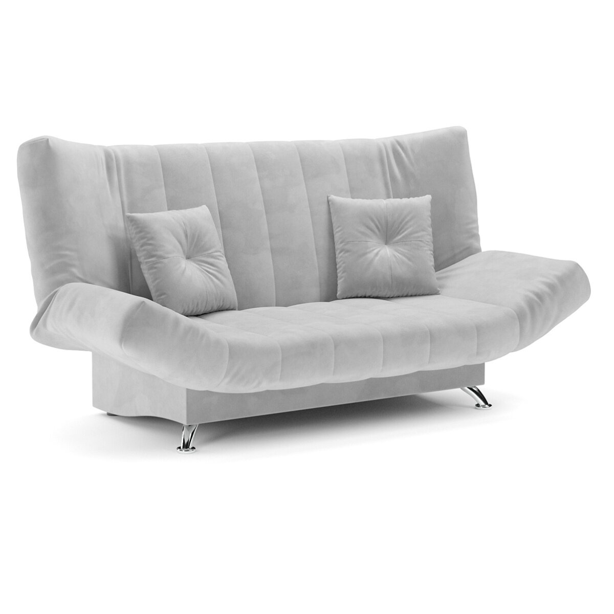 Диван Сток Диванов Самурай-2 Ash светло-серый, механизм клик-кляк, ортопедическое основание