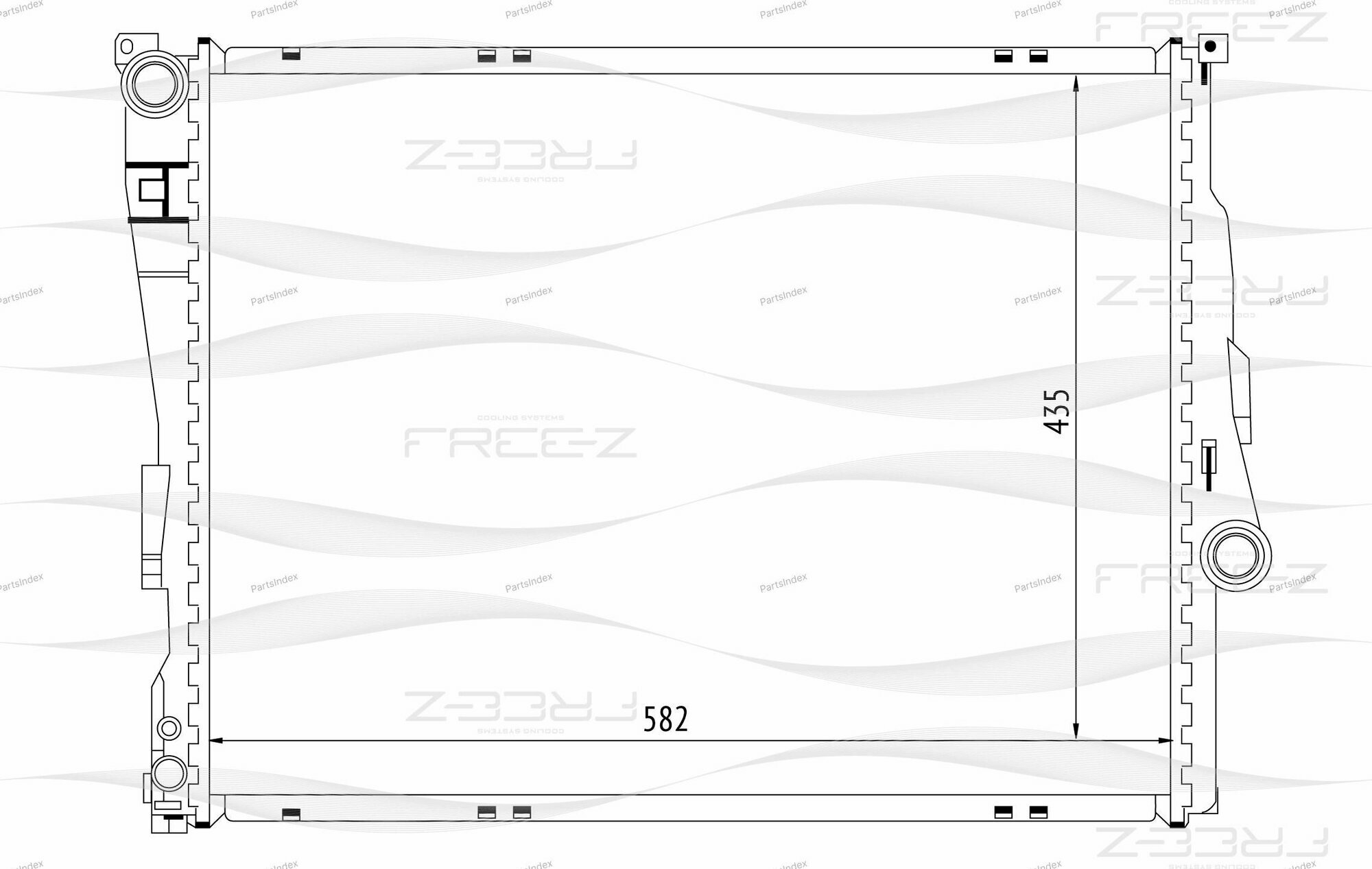 Радиатор охлаждения для BMW 3 (E46), Z4 (E85, E86) 98, FREE-Z, KK0122, FREE-Z KK0122