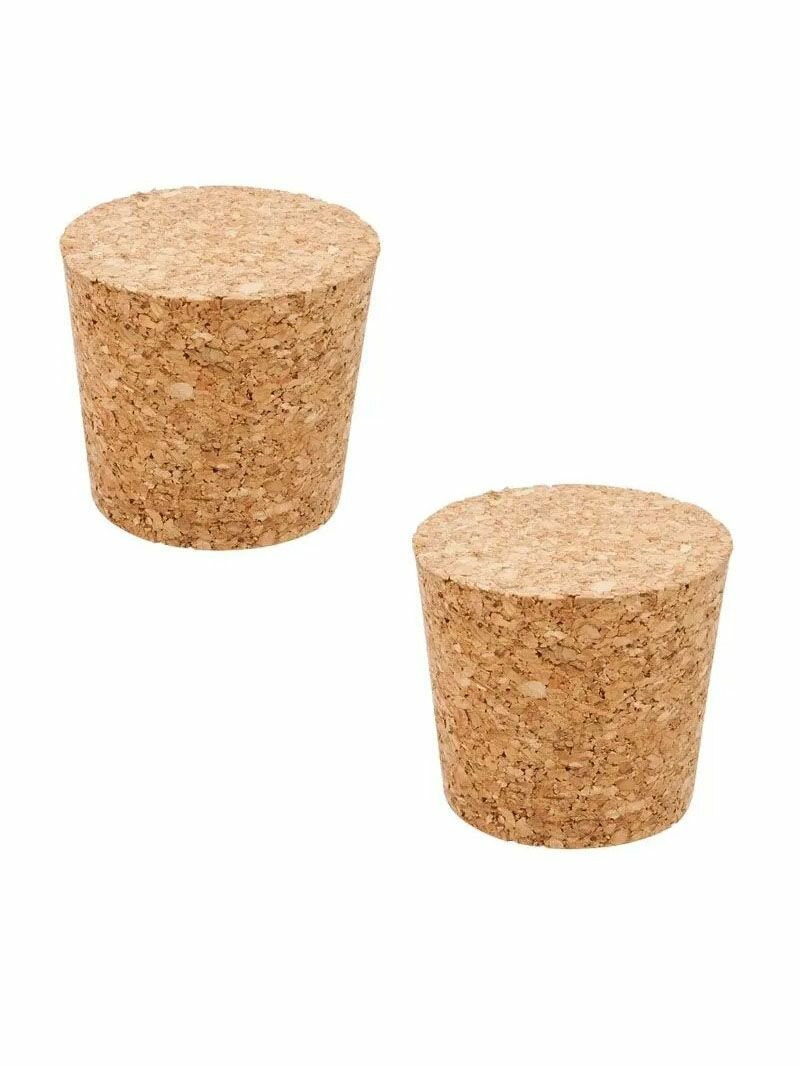 Пробка для стеклянного термоса, корковая, прессованная, 10 штук, светло-коричневая