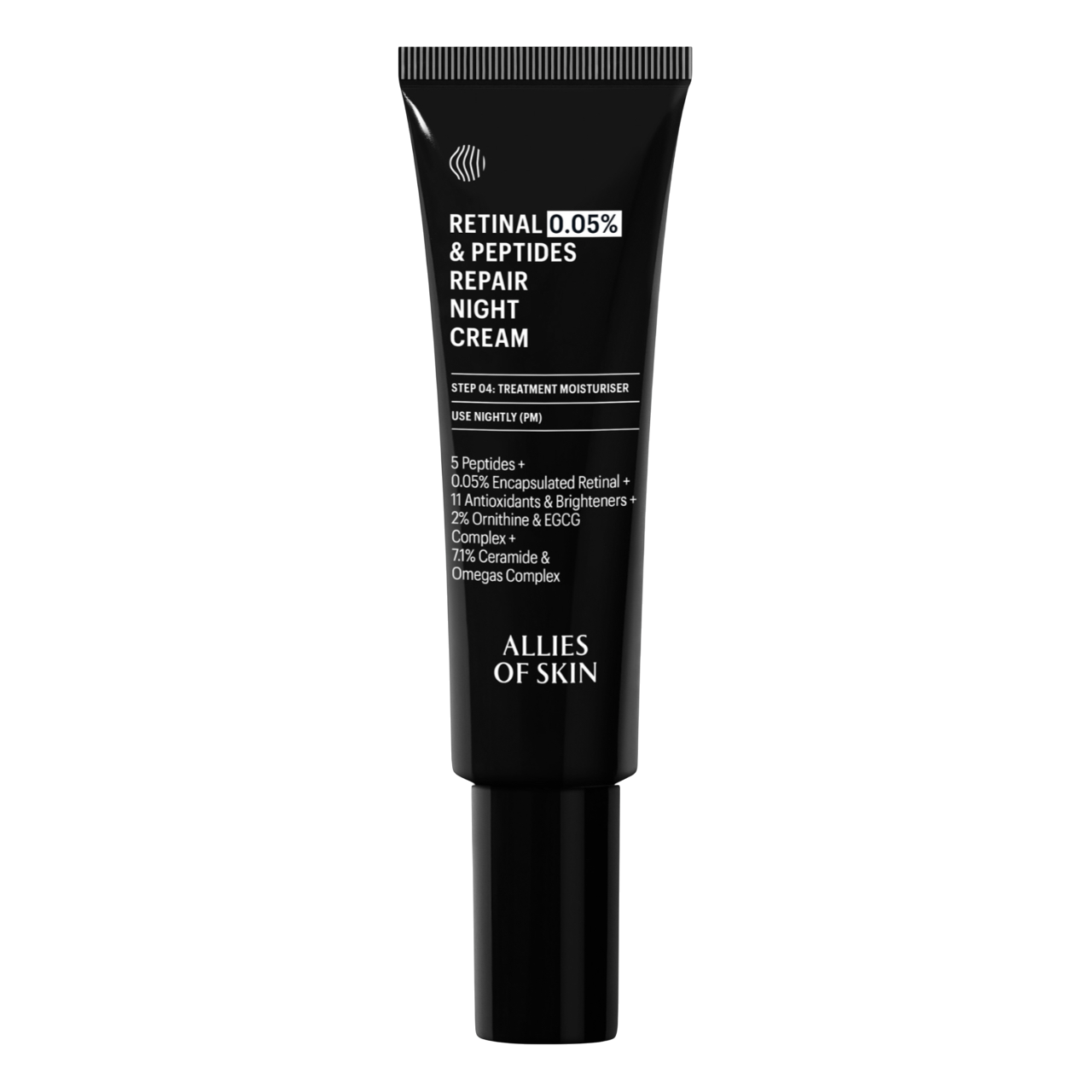 Allies of Skin Retinal 0.05% & Peptides Advanced Repair Night Cream Ночной восстанавливающий пептидный крем с 0,05% ретиналем 48 ml.