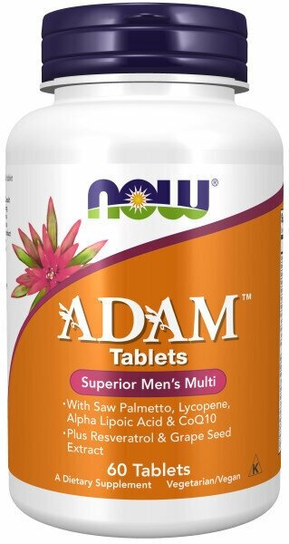 NOW Adam Male Mult 60 tab / Нау Адам мужские мультивитамины 60 таб