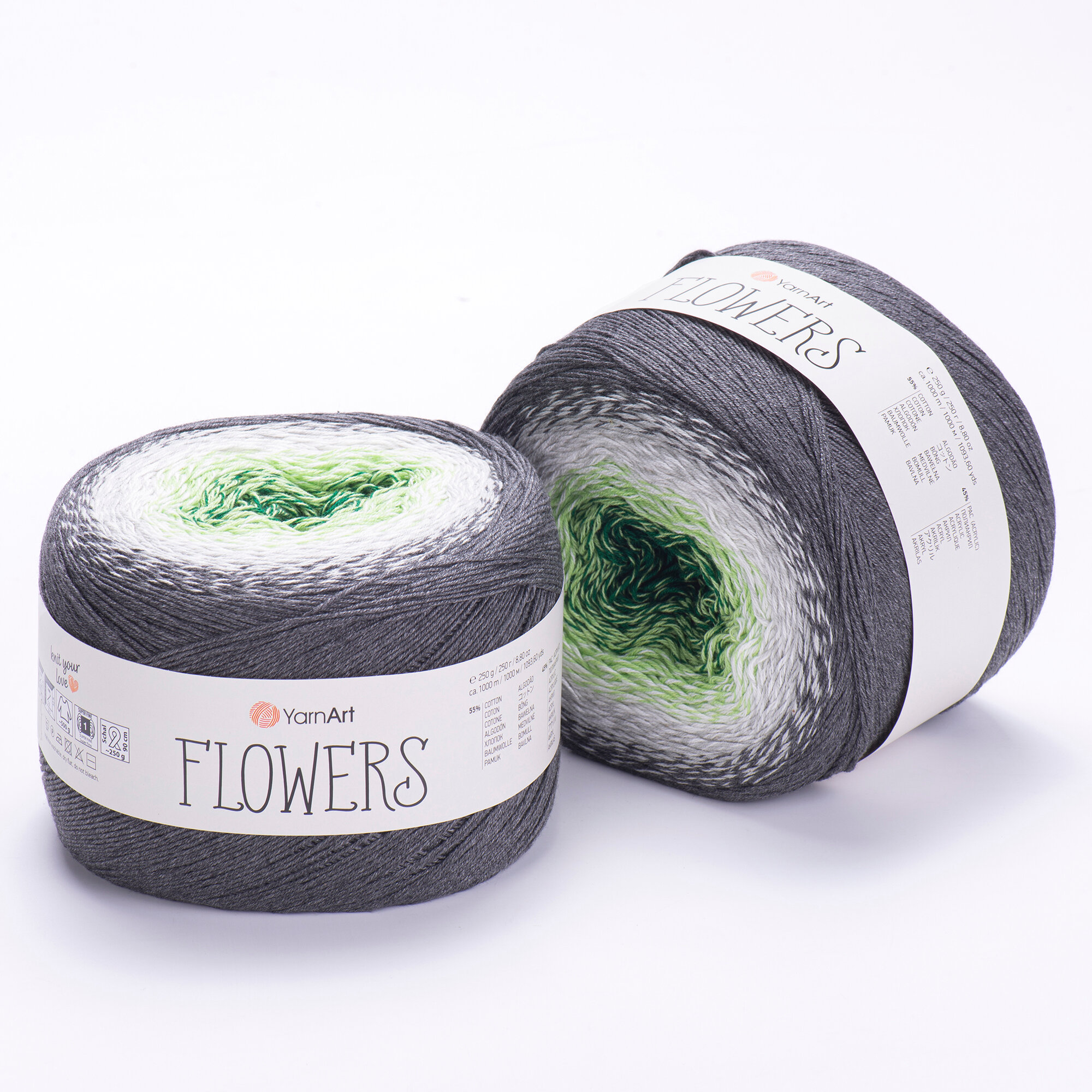 Фантазийная пряжа "Flowers" (Фловерс) фабрики "YARN ART" 1 моток 250 грамм; цвет 291