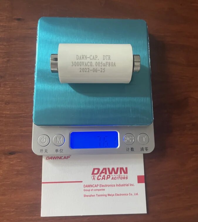 Резонансный конденсатор высокой мощности DAWNCAP DTR 0,005 UF 5000pF 6000VDC 3000VAC 80A