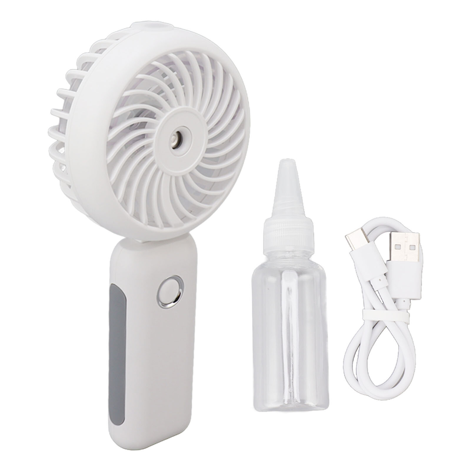 Портативный вентилятор с функцией распыления воды и мощной батареей 4000 мАч (белый)